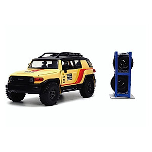 ModelToyCars Toyota FJ Cruiser #938 w/Extra Wheels, Yellow - Jada Toys 33028-1/24 Scale Diecast Car