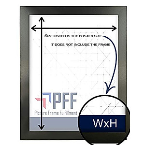 Picture Frame Factory Outlet | 15"x20" Picture Frame | Puzzle Frame | Poster Frame | 1.25 Inch Black MDF Frame | Plexi Glass and Hanging Hardware Included