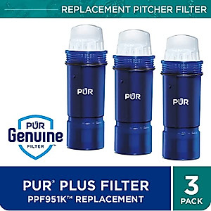PUR PLUS Water Pitcher Replacement Filter with Lead Reduction (3 Pack), Blue â€“ Compatible with all PUR Pitcher and Dispenser Filtration Systems