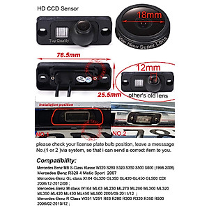 1280x720 Car Rear View Backup Camera for MB W164 W163 ML320 ML350 280 300 320 ML350 ML420 430 ML450 ML500 W220 S280 S320 S350 S500 S600 X164 GL320 GL350 GL420 GL450 GL500 W251 R63 R280 R300 R320 R500