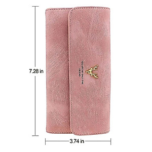 Custom Engraved Wallets for Her Personalized Photo Wallet Customized Mother's Day Gifts (Pink)