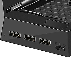 YICANG Vertical Stand with Cooling Fan Controller Charging Station for PS4 /PS4 Slim