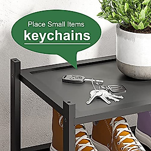 kiplant 3-Tier Black Bamboo Shoe Rack for Entryway, Stackable | Foldable | Natural, Shoe Organizer for Hallway Closet, Free Standing Shoe Racks for Indoor Outdoor