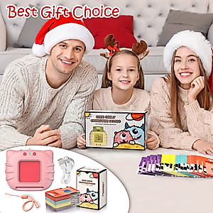 Toddler Toy Flash Cards Learning Toy for 1-6-Year-Old, Educational Toys for Toddler,112 Pcs Flash Cards 224 Words, Speech Therapy Toys for Toddlers Preschool Learning Toys and Gift(Pink)