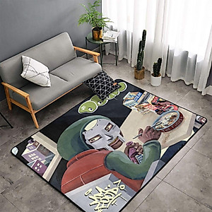 QANCOSI MF Rapper Doom Area Rugs Anti-Slip Ultra Soft Floor Mat Big Rug for Bedroom Living Room Kitchen Home Decor Outdoor/Indoor 60x39 inches