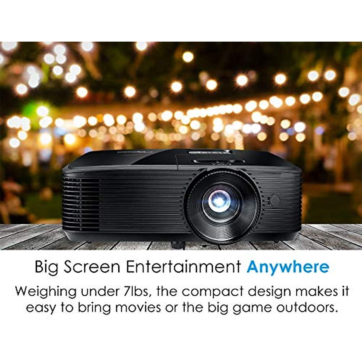 Optoma HD143X Affordable High Performance 1080p Home Theater Projector, 3000 Lumens, 3D Support, Long 12000 Lamp Life, for Indoor and Outdoor Movies, Built In Speaker