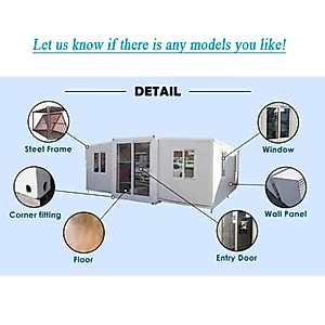 2 Bedroom prefab Foldable Container House Expandable Container Home Mobile Tiny House for Living Office Hospital