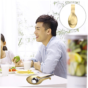 SHERCHPRY Stainless Steel Serving Spoon Metal Cooking Spoon Stainless Steel Spoon Stainless Steel Utensil Holder Spatula Ladle Holder Stove Spoon Holder Spoon Cradle Forks Rest Ladle Rest