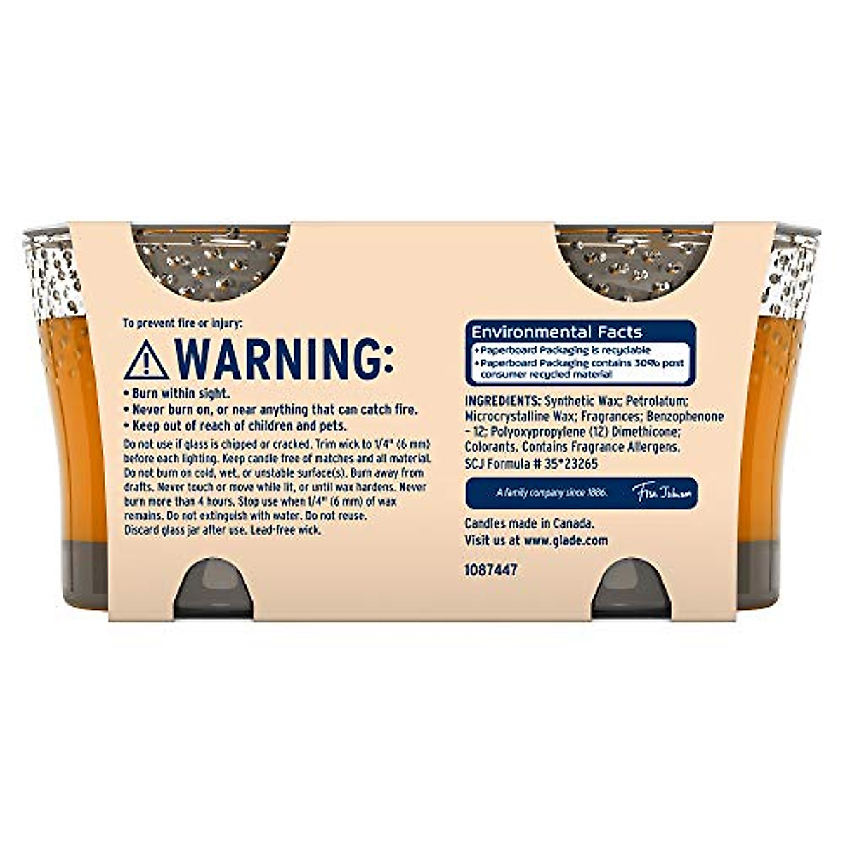 Glade Candle Jar, Air Freshener, Hawaiian Breeze, 3.4 oz, 2 Count