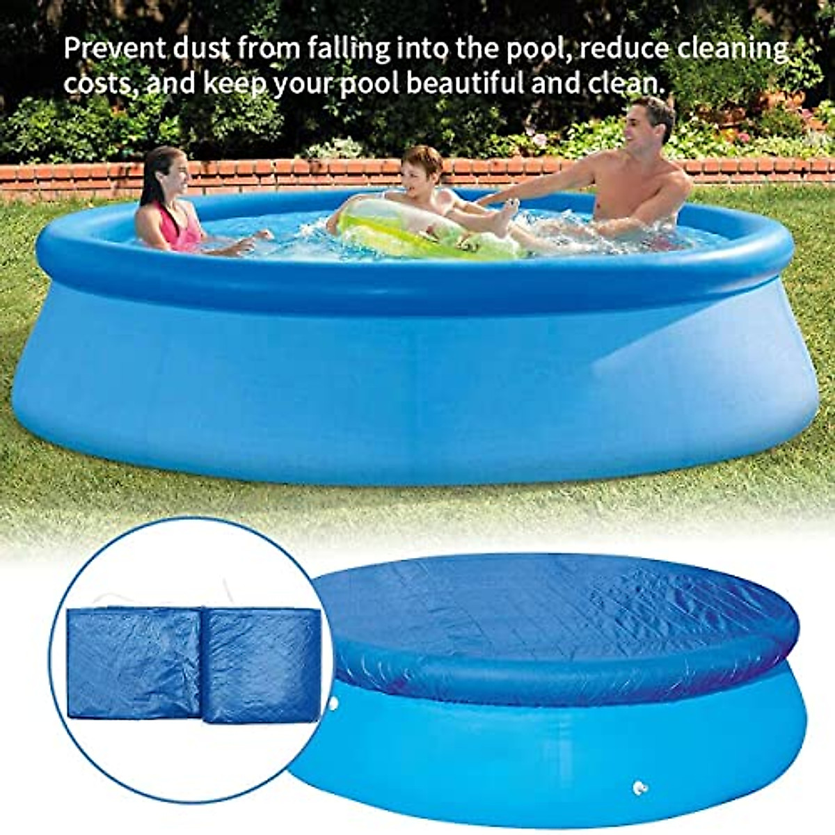 Round Pool Cover, Solar Covers for Above Ground Pools, Dust Pool Cover ...