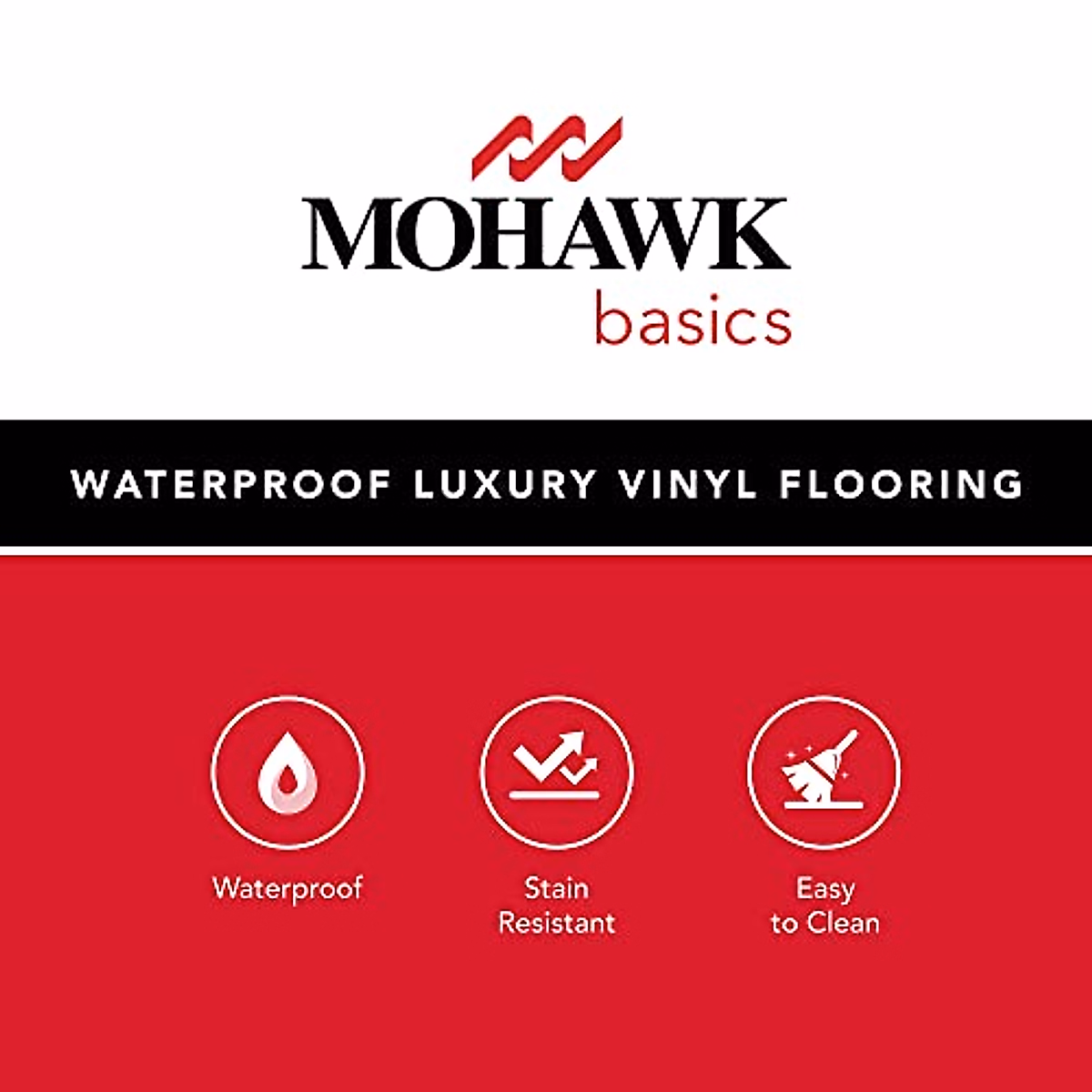 Mohawk Basics Waterproof Vinyl Plank Flooring in Alloy Gray 2mm, 8" x 48" (45.33-sqft/Carton)