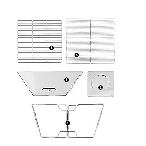 SPICLY Portable Grill Outdoor Portable Folding Barbecue Grill BBQ Grills Detachable Charcoal Firewood Stove Picnic Tools Camping Oven