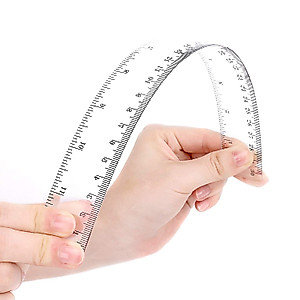 4 Pack 6-Inch Straight Rulers,Clear Plastic Ruler, Suitable for Student School and Office Drawing Measuring Tools, Study Ruler, Standard Ruler, Centimeter and inch Ruler, Small Rulers