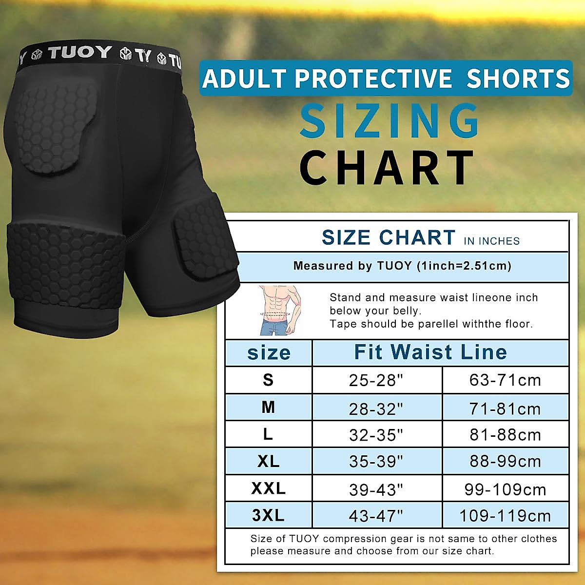 Men's Padded Football Girdle Compression 5-Pads Integrated Football Pads with Hip Tail Thigh Protector for Football Baseball