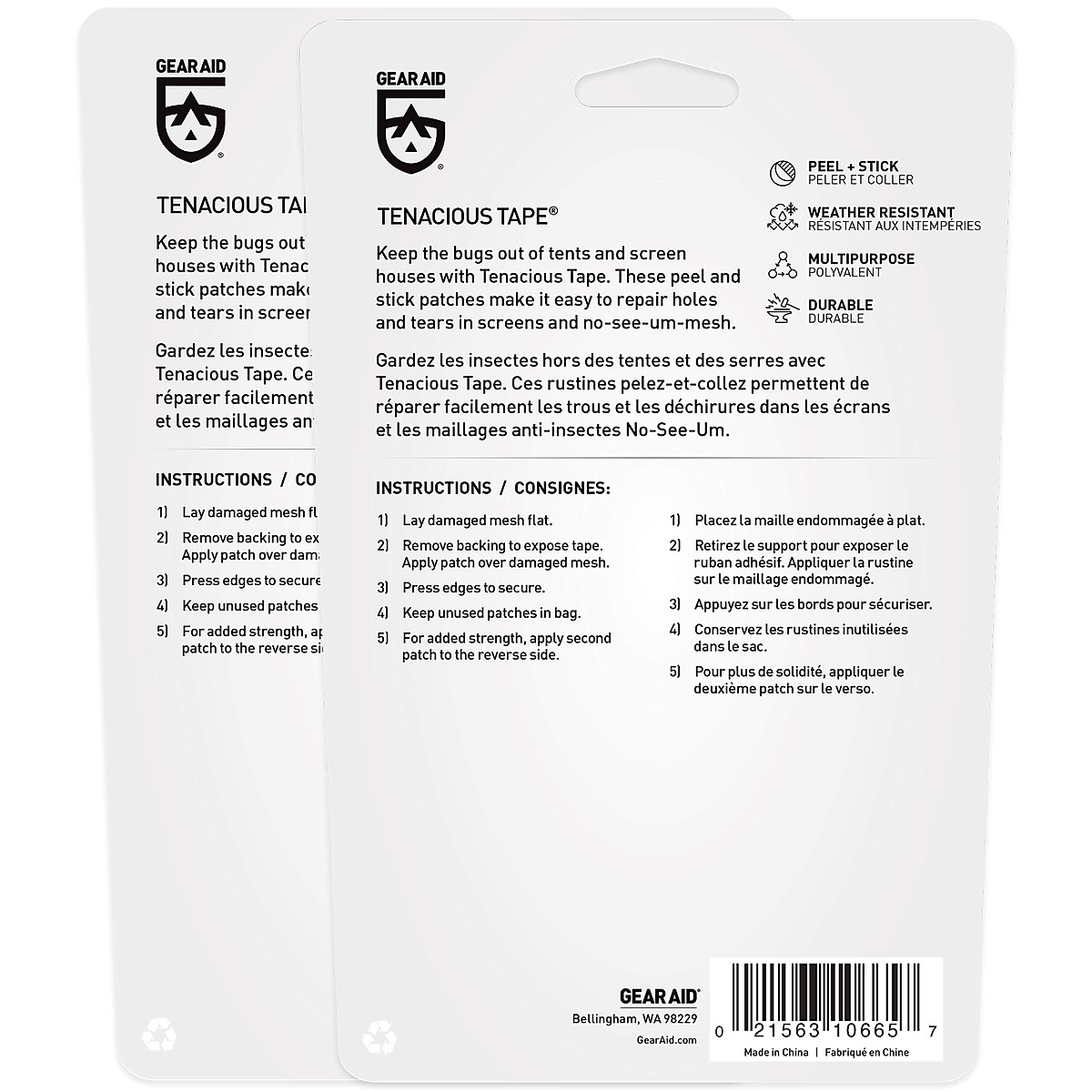 GEAR AID Tenacious Tape Mesh Patches for Repairing Holes in Tents, Bug Screens, Mosquito Netting, No-See-ums and More, 3” Rounds, 4 Patches