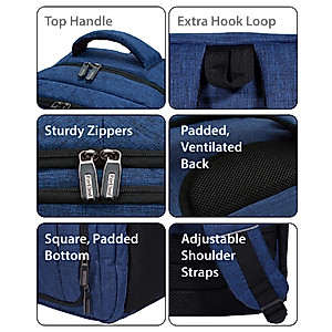 Rockland Slim Pro USB Laptop Backpack, Blue, Large