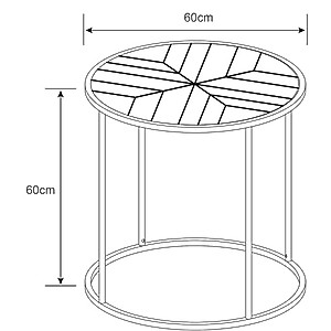 Canarm, Birkett, 203600-01, Coffee Table, Oil Rubbed Bronze Finish, 23.625 x 23.625 x 23.625