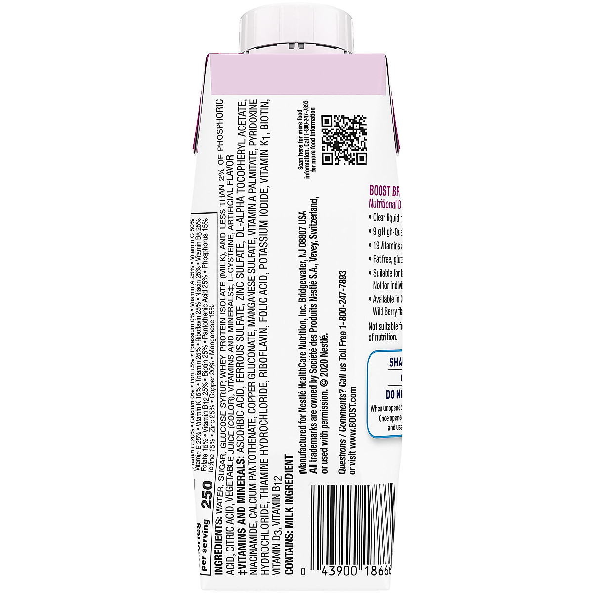 Boost Breeze Nutritional Drink Wildberry, 8 Fl Oz (Pack of 6)