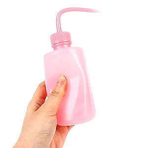 UUYYEO 2 Pcs 250ml Tattoo Wash Bottles Eyelash Washing Bottles Succulent Plant Watering Bottle Safety Rinse Water Bottles Plastic Squeeze Bottle Eyelash Extension Tools Pink