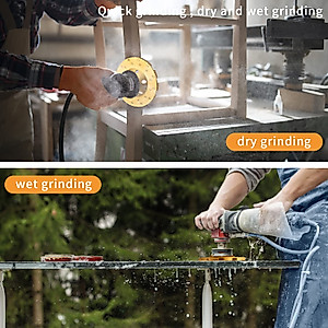 3 Pieces 4 Inch Concrete Stone Ceramic Turbo Diamond Grinding Cup Wheel,12 Segs Heavy Duty Angle Grinder Wheels for Angle Grinder (Yellow)