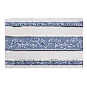 DII Cotton Jacquard Dish Towels, 18x28 Set of 3, Decorative Oversized Kitchen Towels, Perfect Home and Kitchen Gift - Fish