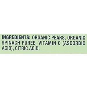 Gerber 2nd Foods Organic, Pear Spinach (6 Count, 3.5 Oz Each)