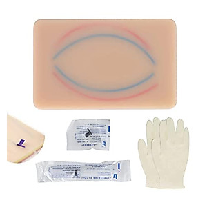 Injection Training Pad Model, Reusable and Durable for Medical Students Practice/Training,4 Veins Imbedded 3 Skin Layers