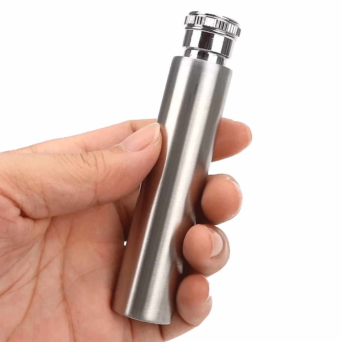 2PCS Stainless Steel Tube Hip Flask,1 Oz Hidden Flasks for Liquor for Men, Multifunctton Pocket Mini Small Pocket Flask,Cigar Shaped Pocket Drinking Tubular Bottle