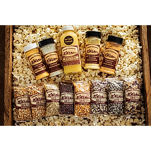Amish Country Popcorn | 8-4 oz Bags | Air Pop Variety Sampler | Popcorn Kernels and Variety Topping Bundle | Old Fashioned, Non-GMO and Gluten Free