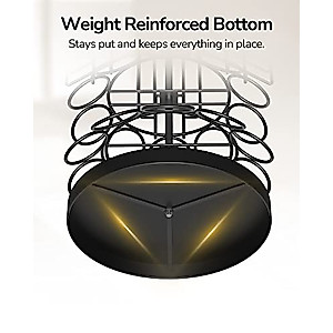 ULG Coffee Pod & Tea Bag Organizer Carousel Stand, K Cup Holder, Organizes 20 K-cups for Keurig and 60 Tea Bags - Coffee Bar Accessory for Kitchen Office, Countertop or Coffee Station Storage, Black