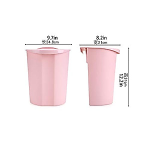 LEGU Trash cans Hanging Trash Can Small in-Cabinet Kitchen Garbage Bin Can Easy Attached to Cabinet Door Kitchen Drawer Car Waste Can Garbage Cans (Color : Purple)