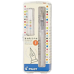 PILOT Kakuno Fountain Pen, Clear Barrel, Fine Nib (10819)
