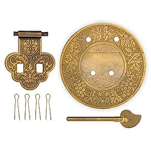 Hardware Philosophy Longevity Brass Plate Chest Box Latch Decorative Hardware 4"