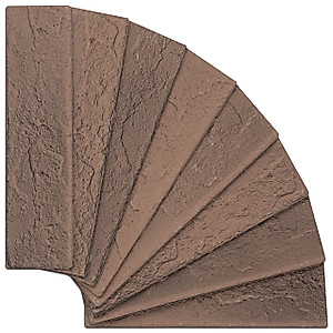 TORURAL 100 Vintage Brown/Red Faux Brick Wall Tiles, 3D Thin Brick Veneers for Bedroom, Bathroom, Kitchen, Fireplace and Fence Wall Panels (14.2 sq ft)