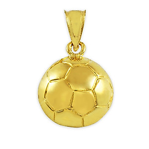 10k Gold Sports Charm Soccer Ball Pendant