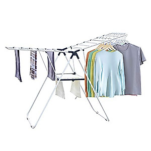 YUBELLES Clothes Drying Rack, Gullwing Space-Saving Laundry Rack, Space Saving Laundry Drying Rack, Easy Storage Laundry Indoor and Outdoor Use