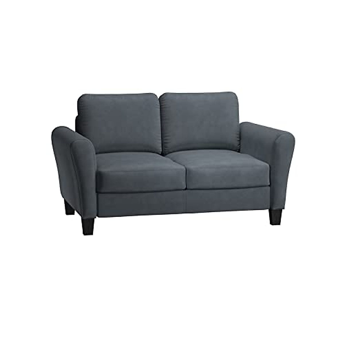 Lifestyle Solutions Watford Loveseat, 56.3" W x 31.5" D x 33.9" H, Dark Grey