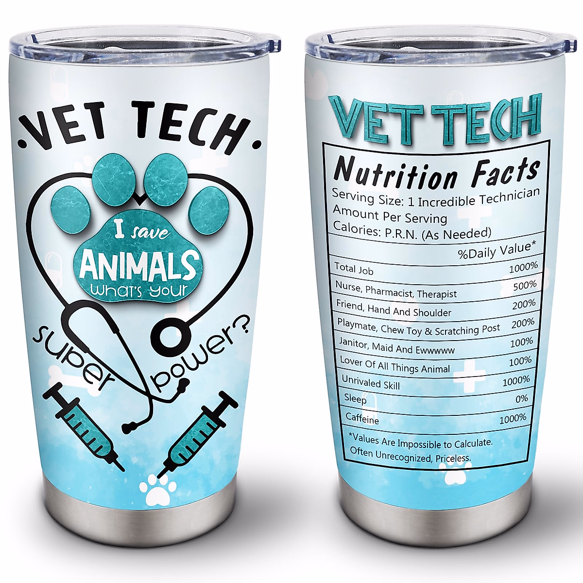 Mebupol Vet Tech Gifts Tumbler 20OZ 1PC, Veterinarian Gifts, Veterinary Gifts, Gifts for Veterinarians, Future Veterinarian Gifts for Women Men, Best Veterinarian Gifts, Vet Tech Gifts for Women Cup