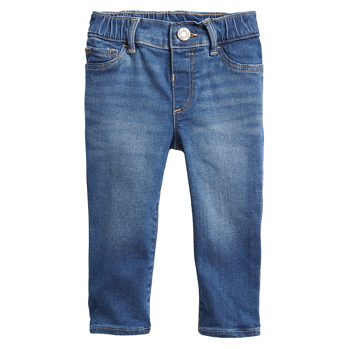 GAP Baby Girls Pull on Skinny Jeans, Dark Wash, 12-18 Months US