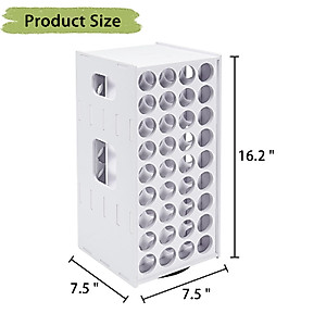 SANFURNEY Craft Paint Storage Rack, 72 Holes Spinning Paint Storage Tower, Vertical Paint Organizer Holder Stand for Apple Barrel, Folkart -2oz Craft Paints