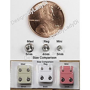 Ear Piercing Earrings Silver 3 Pairs of 4mm 16ga Thick Post Stainless Steel Shapes Studs Hypoallergenic