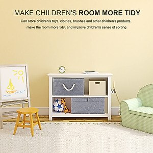 MeiMart Foldable Storage Box with Lid, Collapsible Linen Fabric Clothing Storage Bin Organizer Container Basket with Cover for Home/Bedroom/Office (Large