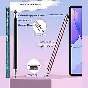 Stylus Pens for Touch Screens(3 Pack), 6 Replaceable TipsHigh Precision Capacitive Stylus Pen for iPad iPhone Android Tablets and All Universal Touch Screen Devices