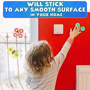 3Pcs Suction Cup Decisive Spinner Toys for Baby - Suction Table Fidget Spinner for Baby Bath Spinning Toy High Chair Toys with Suction Cups - Baby Suction Cup Toys for Babies Toddler Fidget Toys