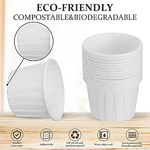1200 Pack Paper Medicine Cups 1 oz Pill Cups Disposable 2 oz Treated Paper Souffle Portion Cups Condiment Cups Small Paper Ketchup Containers Sample Cups for Tasting, Pills, Food Dessert Serving