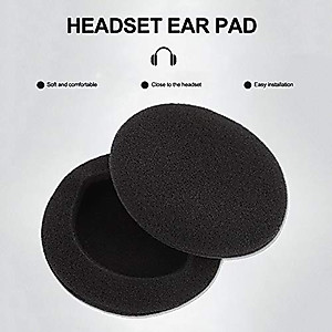 OSALADI 20pcs Earphone Ear Pads Memory Foam Earpads Sponge Cushion Covers Replacement Universal Fit for Headphone Headset Earbuds 55mm Black
