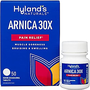 Hyland's Naturals Arnica Montana 30x Tablets, Natural Relief of Bruises, Swelling & Muscle Soreness, 50 Count