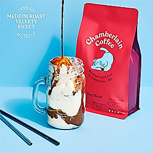 Chamberlain Coffee Social Dog Blend, Full Bodied Organic Coffee with Complex yet Smooth Notes of Milk Chocolate, Roasted Peanuts, Brown Sugar, Graham Cracker, Fresh Ground 12oz