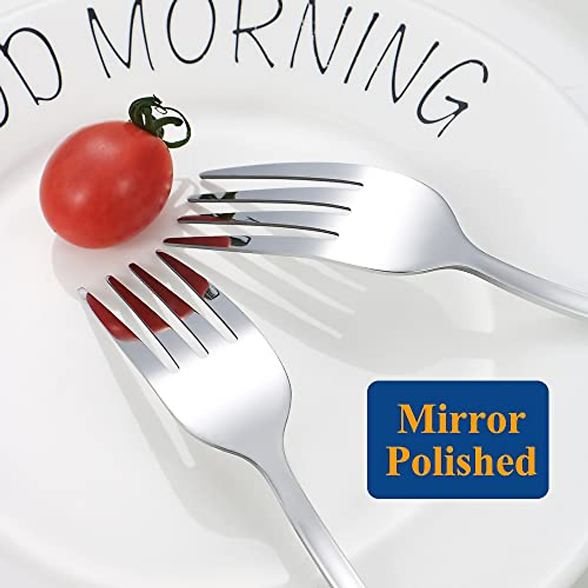 Forks Silverware,16-Piece Dinner Forks,8 Inches Premium Food-Grade Stainless Steel Forks,Metal Forks Set,Silverware Forks Only,Mirror Polished,Dishwasher Safe