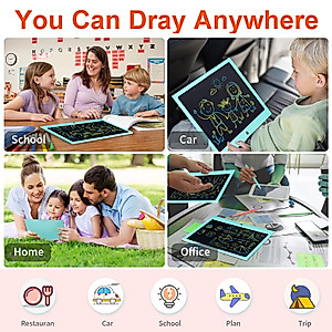 LCD Writing Tablet for Kids, 15 Inch Electronic Erasable Drawing Tablet, Toddler Learning Educational Toys Christmas Birthday Gifts for Kids Age 3+